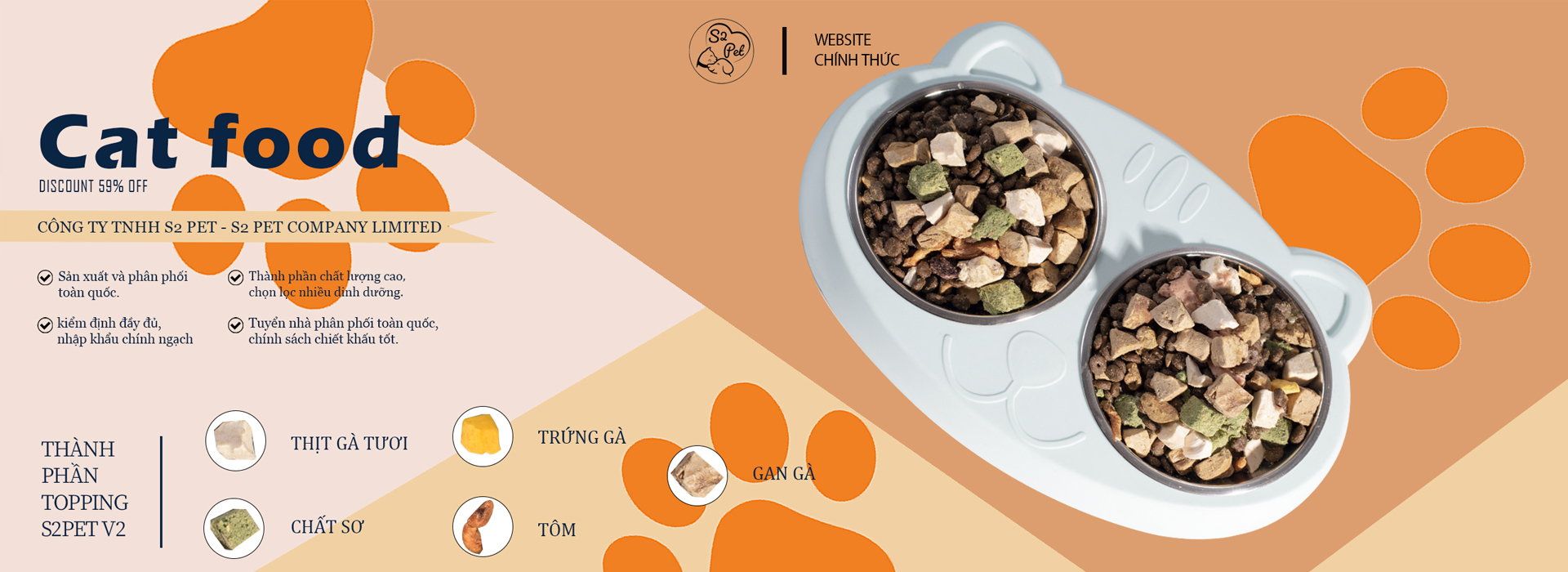 Công Ty TNHH S2 Pet® » Cung Cấp Thức Ăn Thú Cưng Hàng Đầu